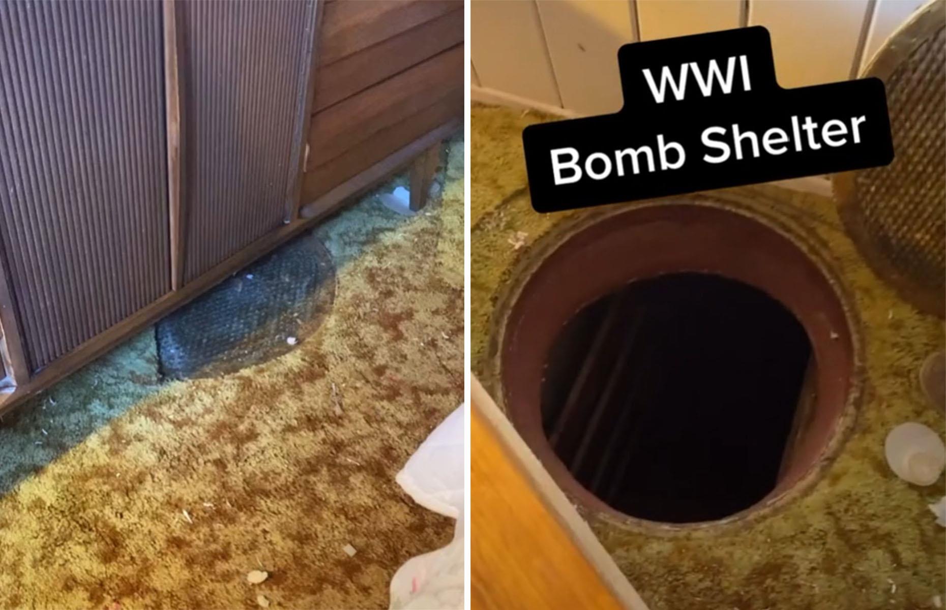 This woman found a 1950's bomb shelter down a secret manhole ...