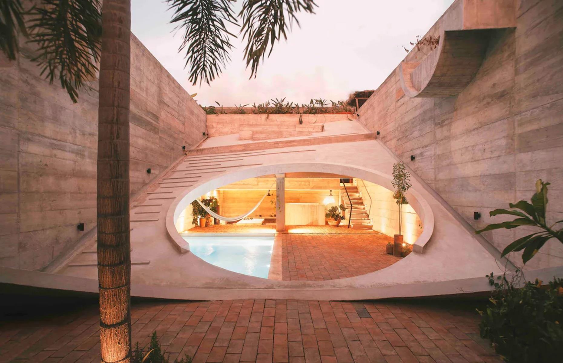 Underground Concrete Homes With Pools