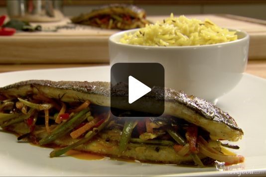 Spiced stuffed sea bass recipe